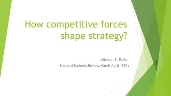 Porter's Five Forces Model | PPTX
