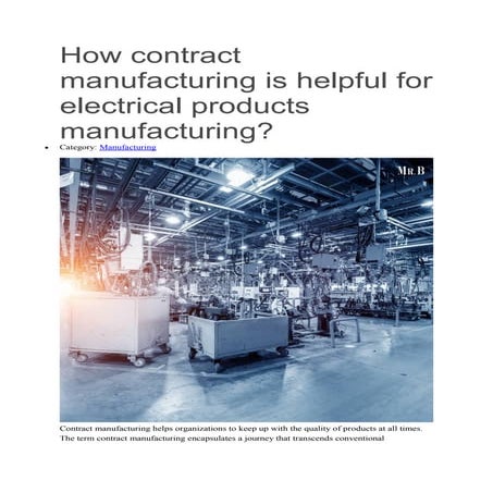 Electrical Manufacturing Arrival Developing Electric Vehicles Without