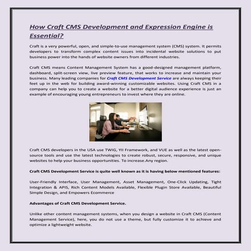 How Craft CMS Development and Expression Engine is Essential.pdf