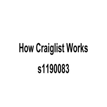 How craigslist work | PPT