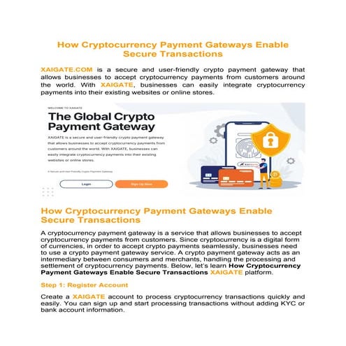How Cryptocurrency Payment Gateways Enable Secure Transactions.docx | Credit Cards | Personal Debt