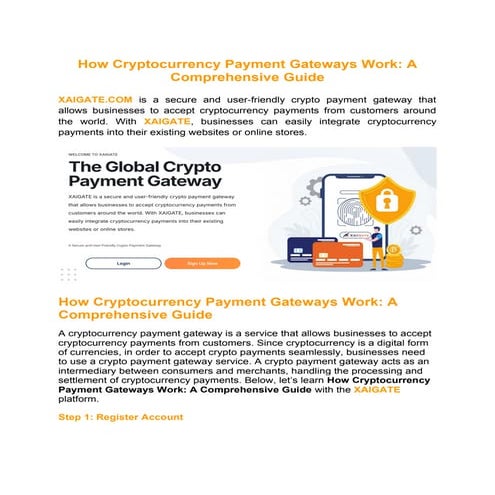 How Cryptocurrency Payment Gateways Work_ A Comprehensive Guide | PDF
