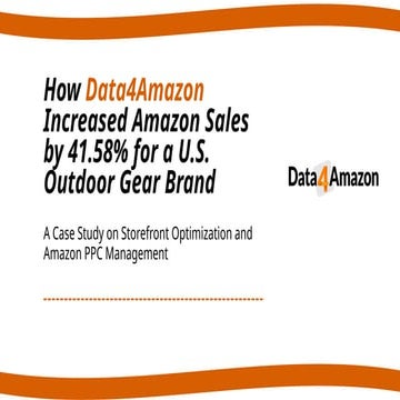 Optimised Amazon Storefront Drives 41% Sales Boost | PPTX