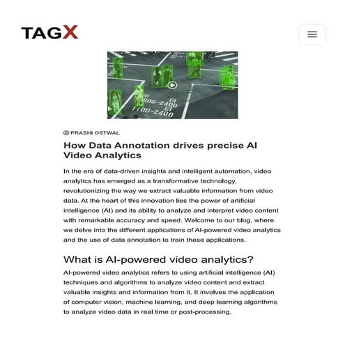 How Data Annotation drives precise AI Video Analytics.pdf | Video ...