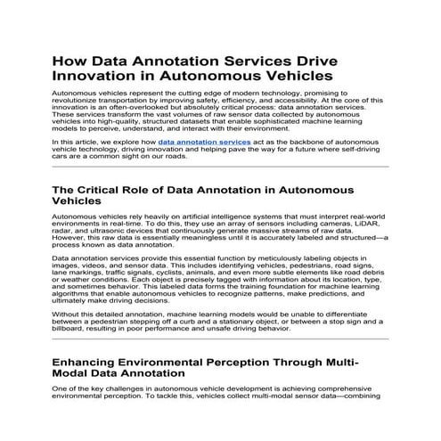 How Data Annotation Services Drive Innovation in Autonomous Vehicles.docx