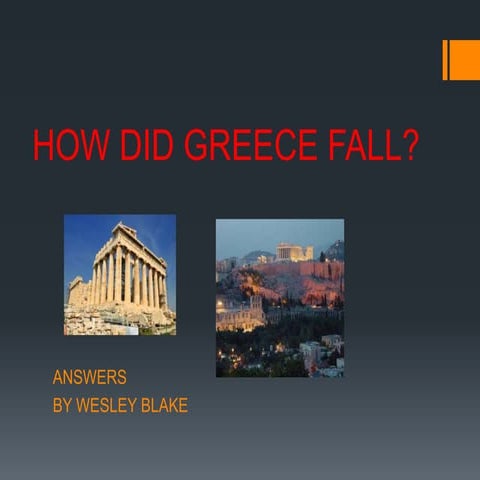 How Did Greece Fall? | PPTX