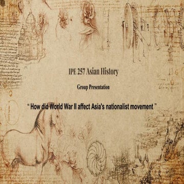 How did world war ii affect asia's nationalist movement : Asian History ...