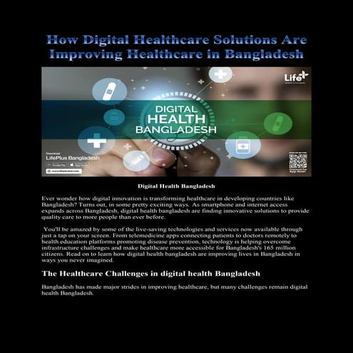 How Digital Healthcare Solutions Are Improving Healthcare app in Bangladesh.pdf