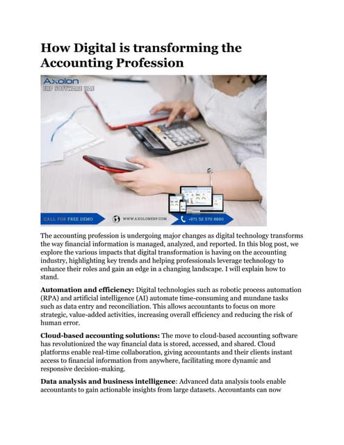 The Role of Technology in Modern Accounting | PPT