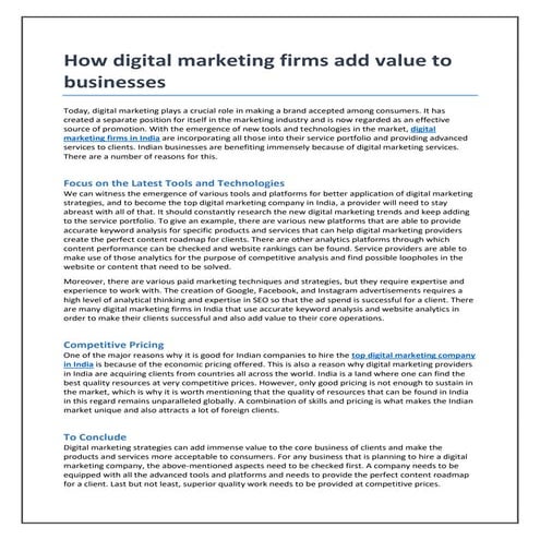 How digital marketing firms add value to businesses.pdf