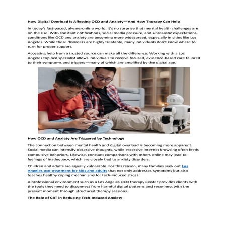 How Digital Overload Is Affecting OCD and Anxiety—And How Therapy Can Help. | PDF