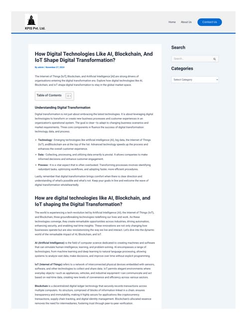 How Digital Technologies Like Ai Blockchain And Iot Shape Digital