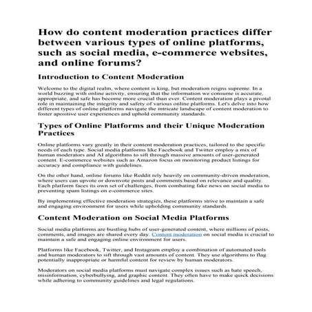 The Role of Content Moderation in Digital Marketing: Ensuring Brand ...