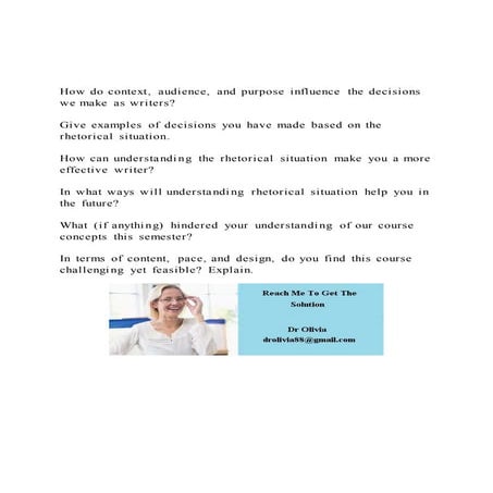 How do context, audience, and purpose influence the decisions | PDF