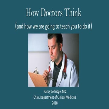 How doctors think 2018 presentation | PDF