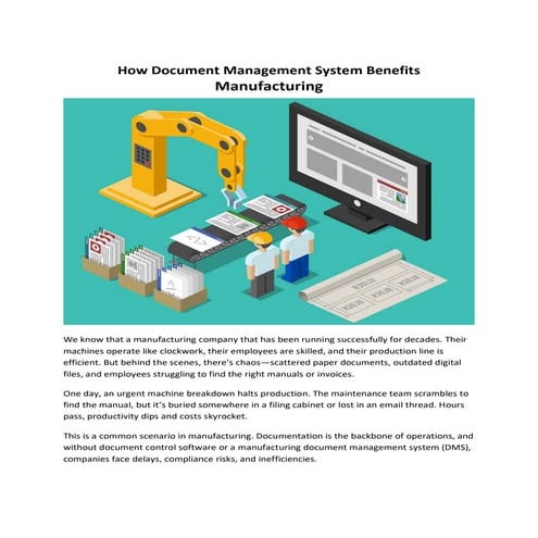 How Document Management System Benefits Manufacturing | PDF