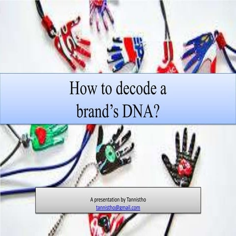 How do you decode your brand's dna | PPTX