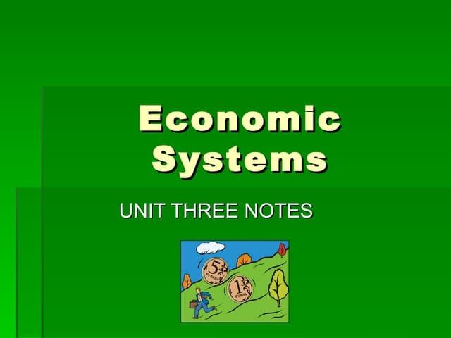 Review of economic systems and continuum | PPTX