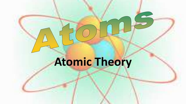 Atomic theory | PPT