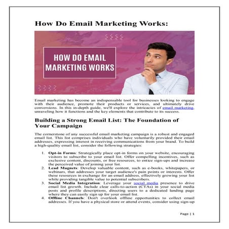 How Do Email Marketing Works.12534567pdf | PDF | Free Download