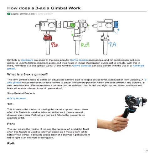 How does a 3 axis gimbal work - gopro-gimbal | PDF