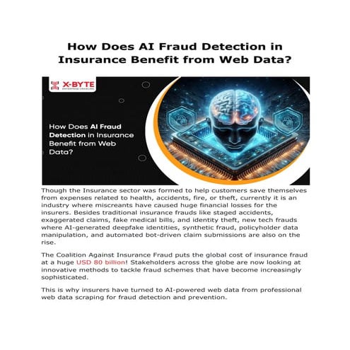 How Does Ai Fraud Detection In Insurance Benefit From Web Data Pdf