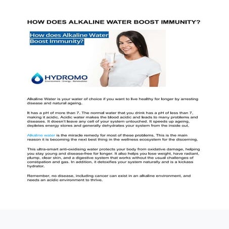 How does alkaline water increase boost immunity | PDF