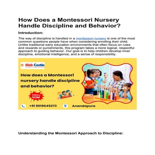 How Does a Montessori Nursery Handle Discipline and Behavior.docx