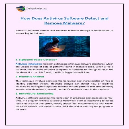How Does Antivirus Software Detect and Remove Malware? | PDF