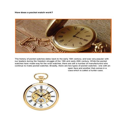 How does a pocket watch work | DOCX