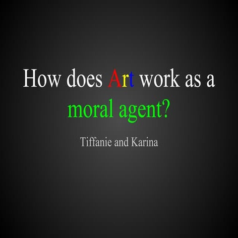 How does art work as a moral agent | PDF