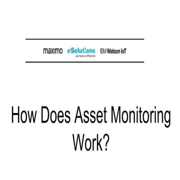 How Does Asset Monitoring Work? | PPT