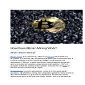How does bitcoin mining work