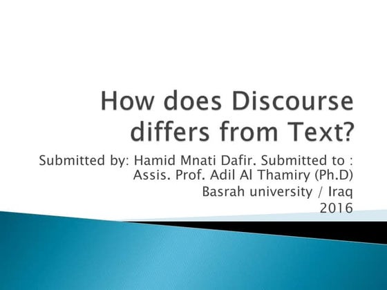 STYLISTICS: Discourse and Context 1: Function | PPTX