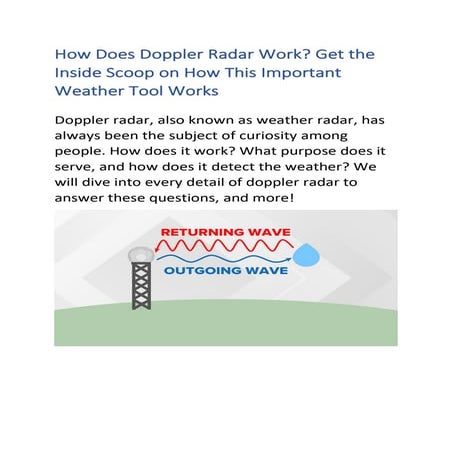 How Does Doppler Radar Work | PDF | Weather | Science