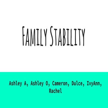 How does family stability affect the child in the classroom | PPT