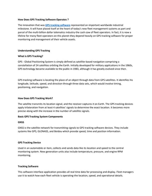 The benefits of gps fleet tracking | PDF