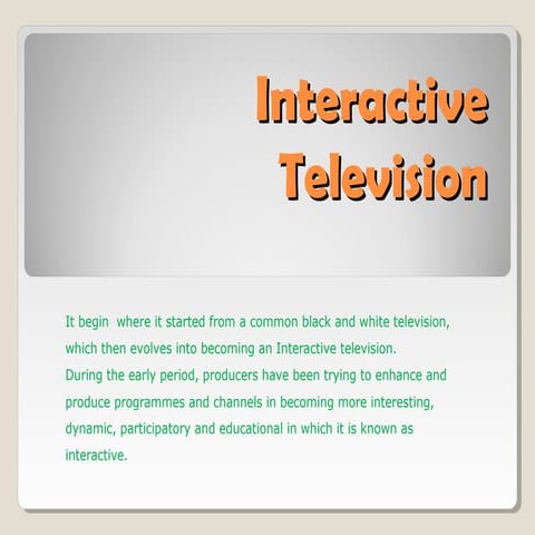 Interactive Television | PPT