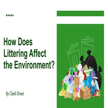 How Does Littering Affect the Environment. | PPTX