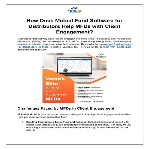 How Does Mutual Fund Software for Distributors Help MFDs with Client Engagement.pdf