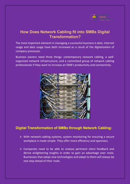 WHAT IS THE IMPORTANCE OF NETWORK CABLING UAE IN DIGITAL TRANSFORMATION OF SMBs.pdf