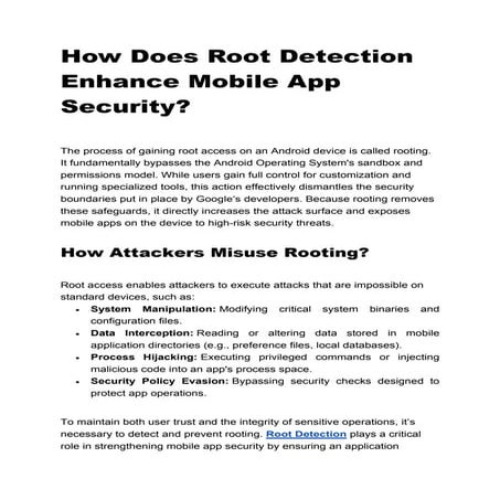 How Does Root Detection Enhance Mobile App Security.pdf