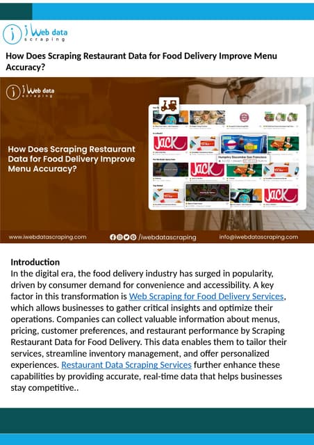Food Data Scraping - Online Food Delivery App Scraping | PDF