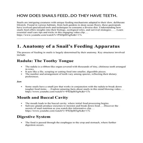 HOW DO MOLLUSKS USE THEIR TEETH? DO THEY CHEW OR BITE? | DOCX