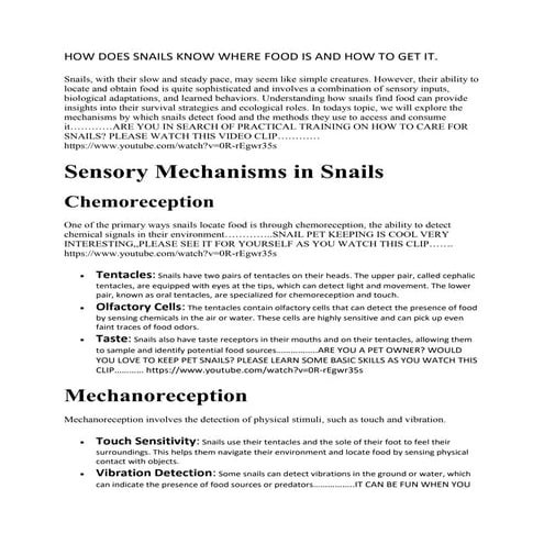 DO SNAILS CRAWL OR SLITHER.EXPLAIN WITH EVIDENCE. | DOCX