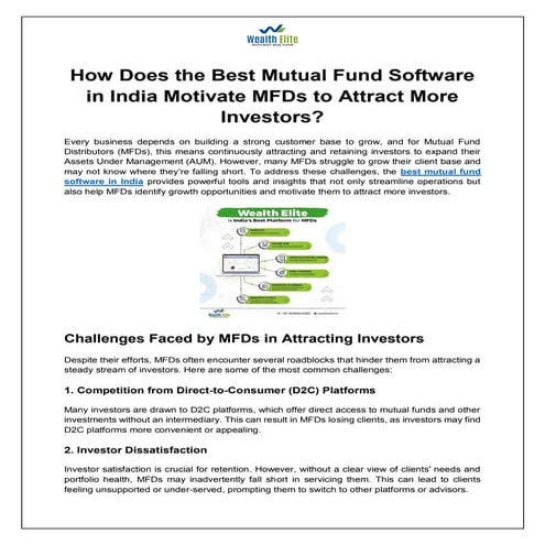 How Does The Best Mutual Fund Software in India Motivate MFDs to ...