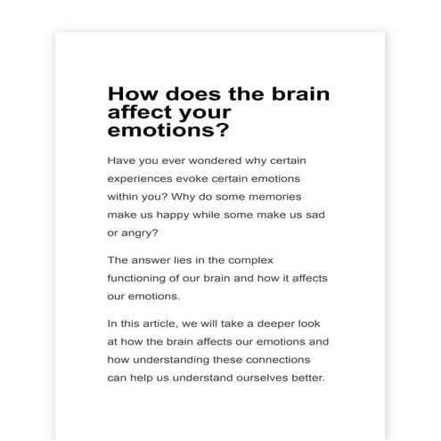 How does the brain affect your emotions.pdf