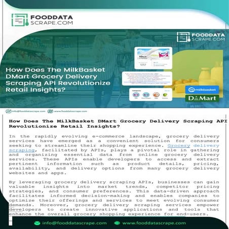 How Does the MilkBasket DMart Grocery Delivery Scraping API ...