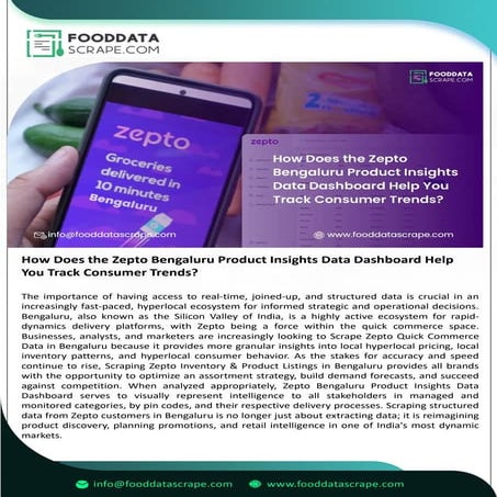 How Does the Zepto Bengaluru Product Insights Data Dashboard Help You ...