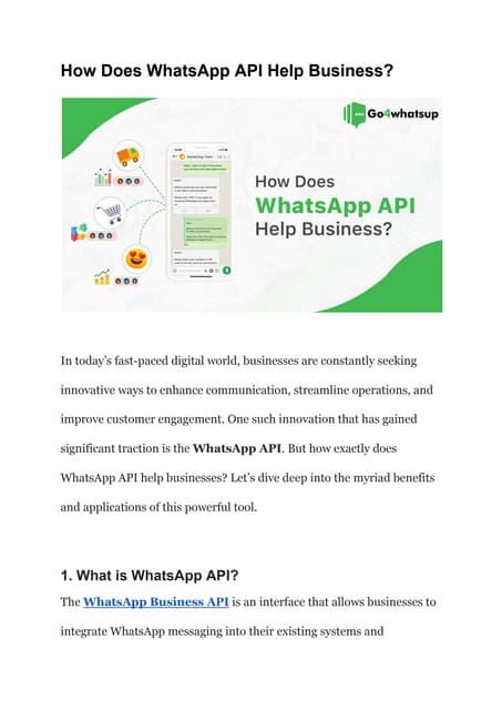 " Using WhatsApp API: A Complete Guide " | PPT